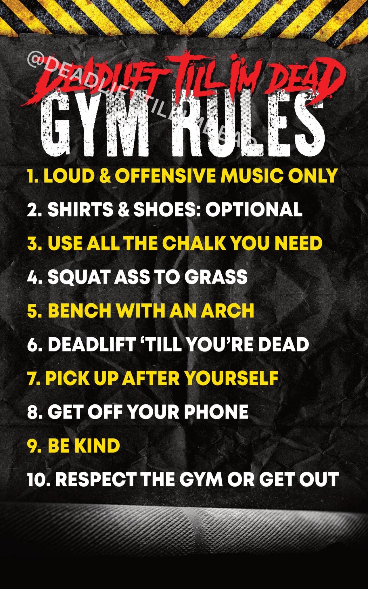 GYM BANNER: Gym Rules - Etsy
