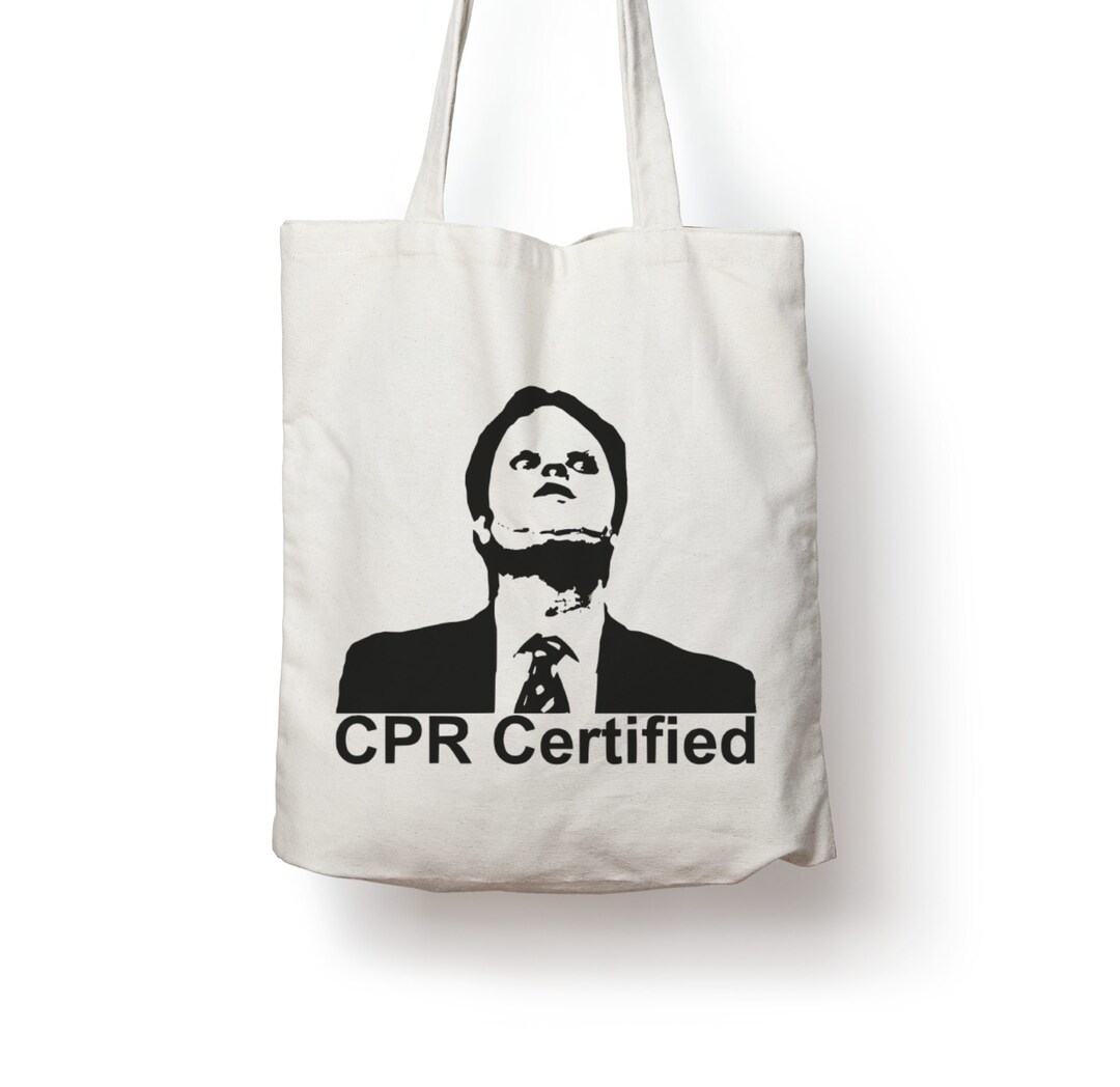 CPR Certified Schrute the Office TV Show Cotton Tote Bag Gift - Etsy