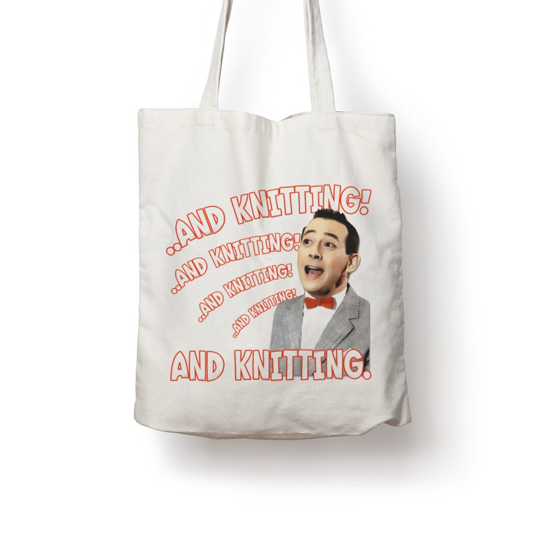 Pee Wee Knitting Paul Reubens Cotton Tote Bag Gift - Etsy