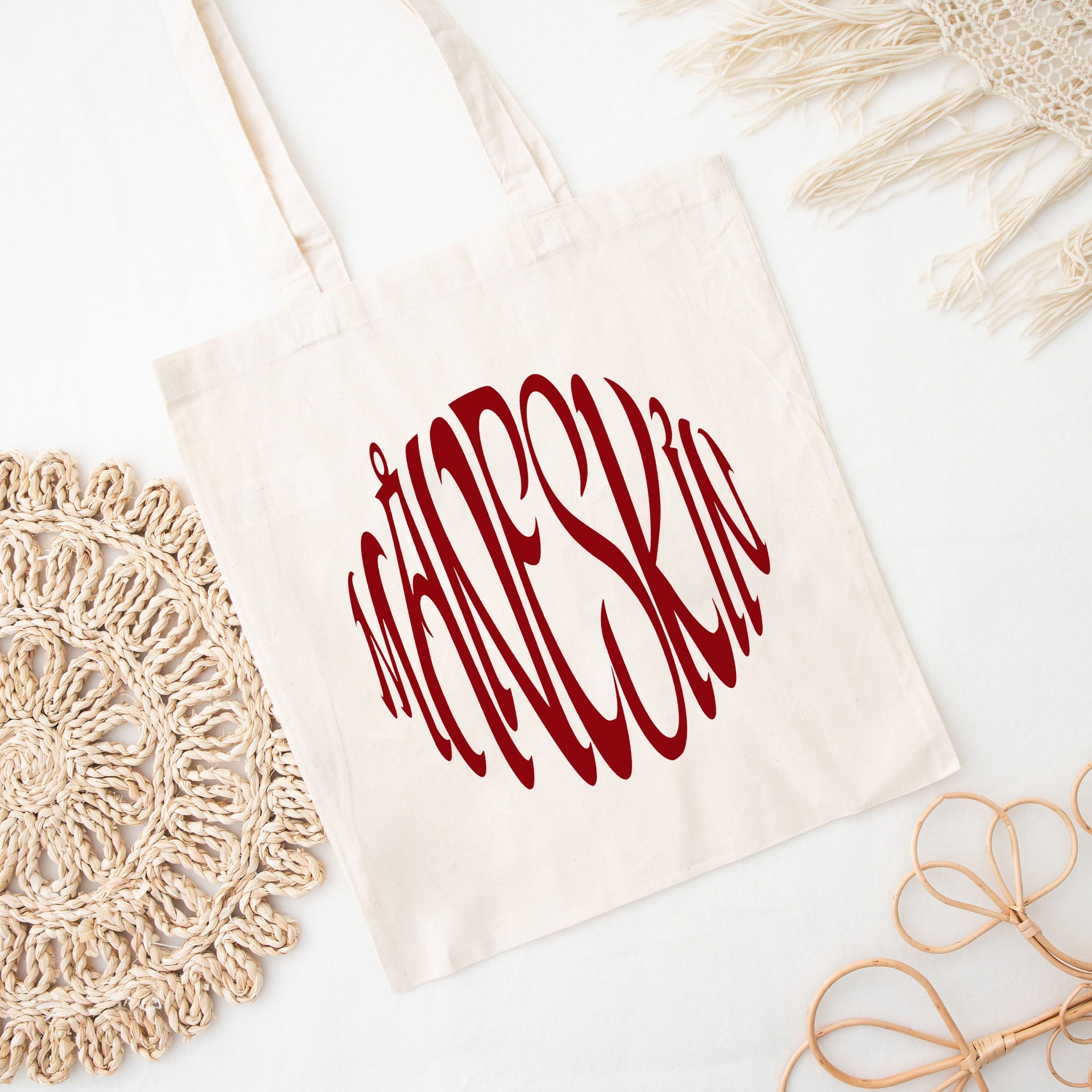 Maneskin Red Circle Logo Cotton Tote Bag Gift - Etsy