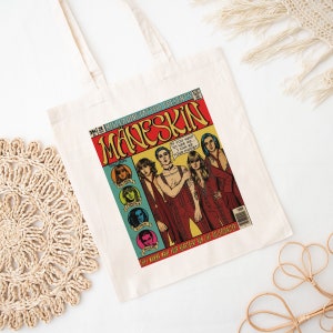 Maneskin Cartoon Magazine Cover Cotton Tote Bag Gift - Etsy