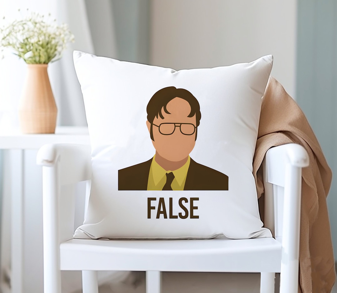 False Dwight Schrute the Office TV Show Throw Pillow Cushion Cover Home ...