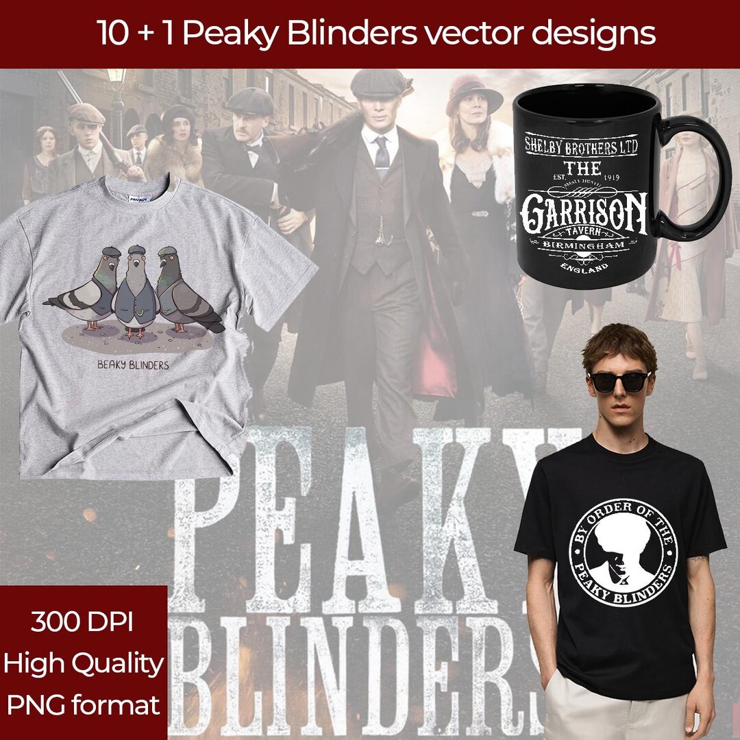 Peaky Blinders Design Bundle Sublimation Printing DTF DTG Png Svg ...