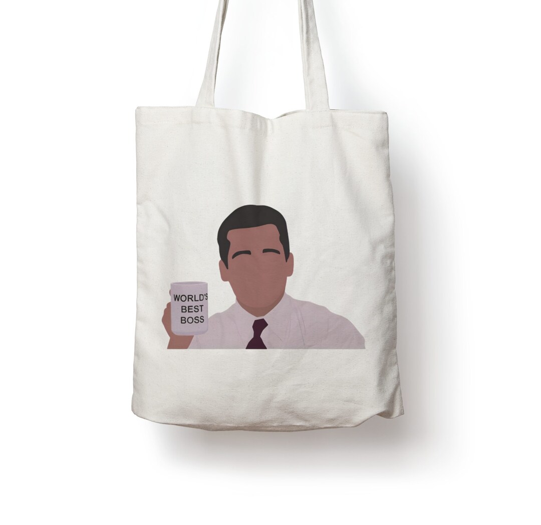 World's Best Boss Michael Scott the Office TV Show Cotton Tote Bag Gift ...