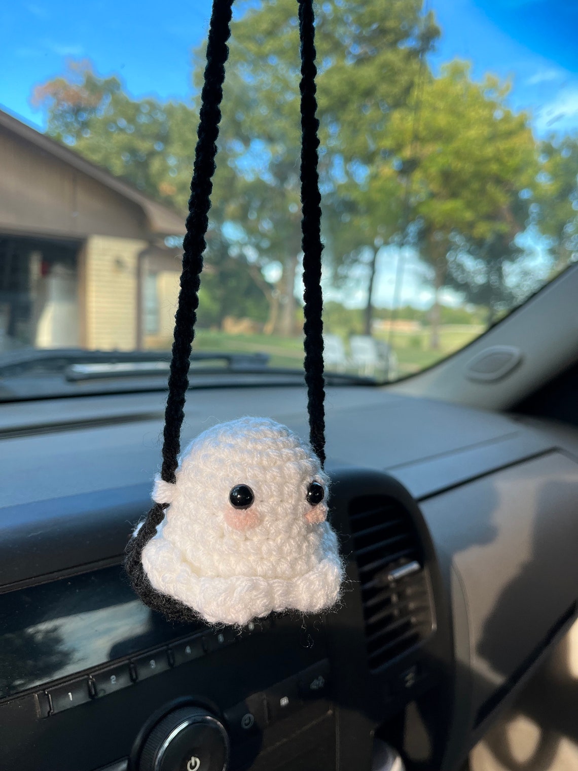 Crochet Ghost Swing Halloween Crochet Ghost Mirror Hanger - Etsy