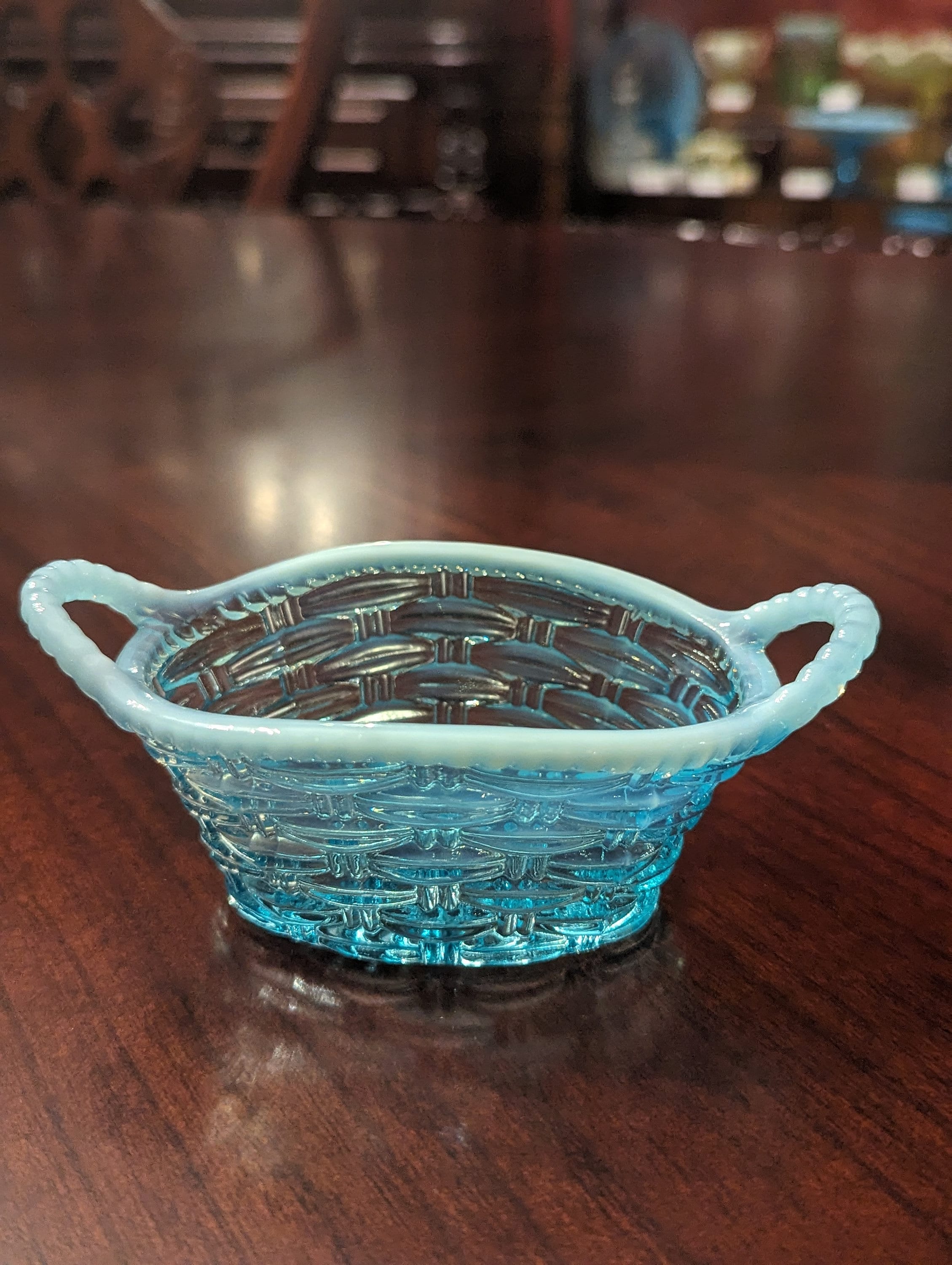 Antique Opalescent Glass 1882 Sowerby Blue Victorian Hamper Novelty ...