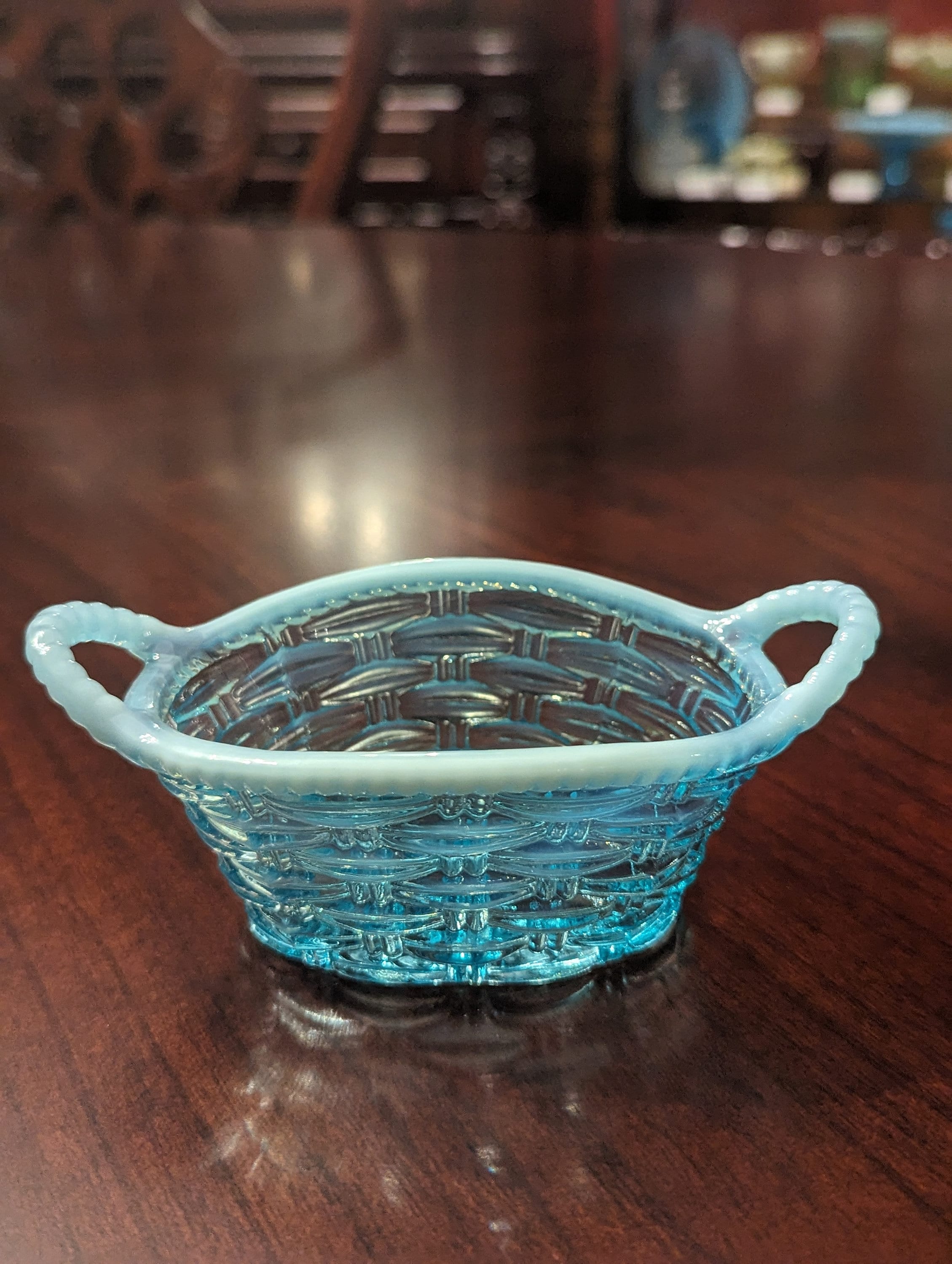 Antique Opalescent Glass 1882 Sowerby Blue Victorian Hamper Novelty ...