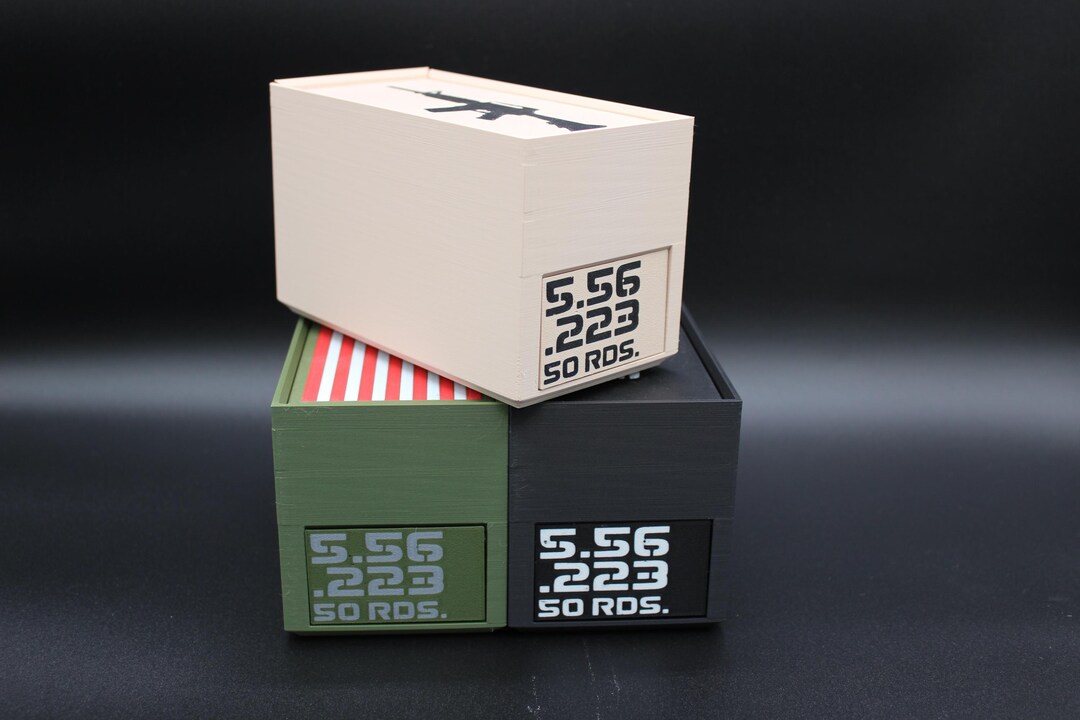 5.56-223 - Stackable 3D Printed Ammo Storage Box for Ammo Organization ...