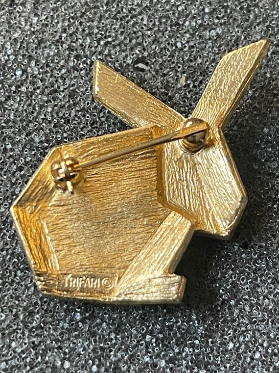 Crown Trifari Origami Bunny - Gem