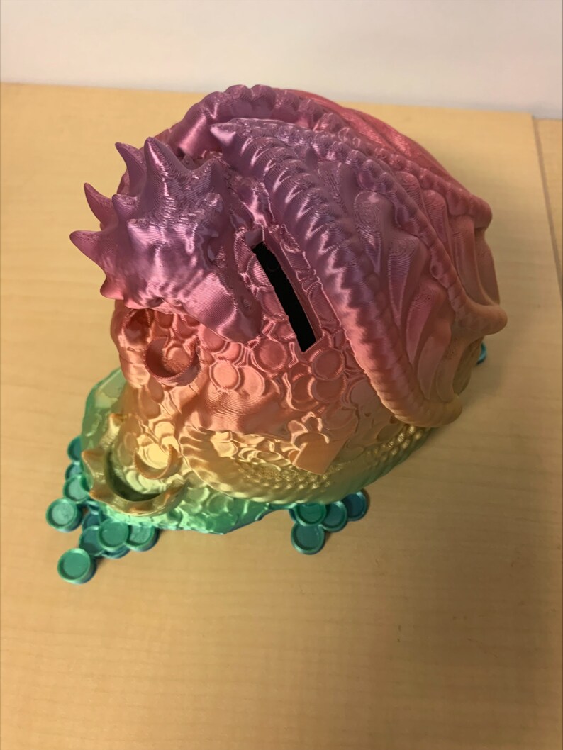 Unique Dragon Themed Piggy Bank 3D Printed and Personalized Money ...