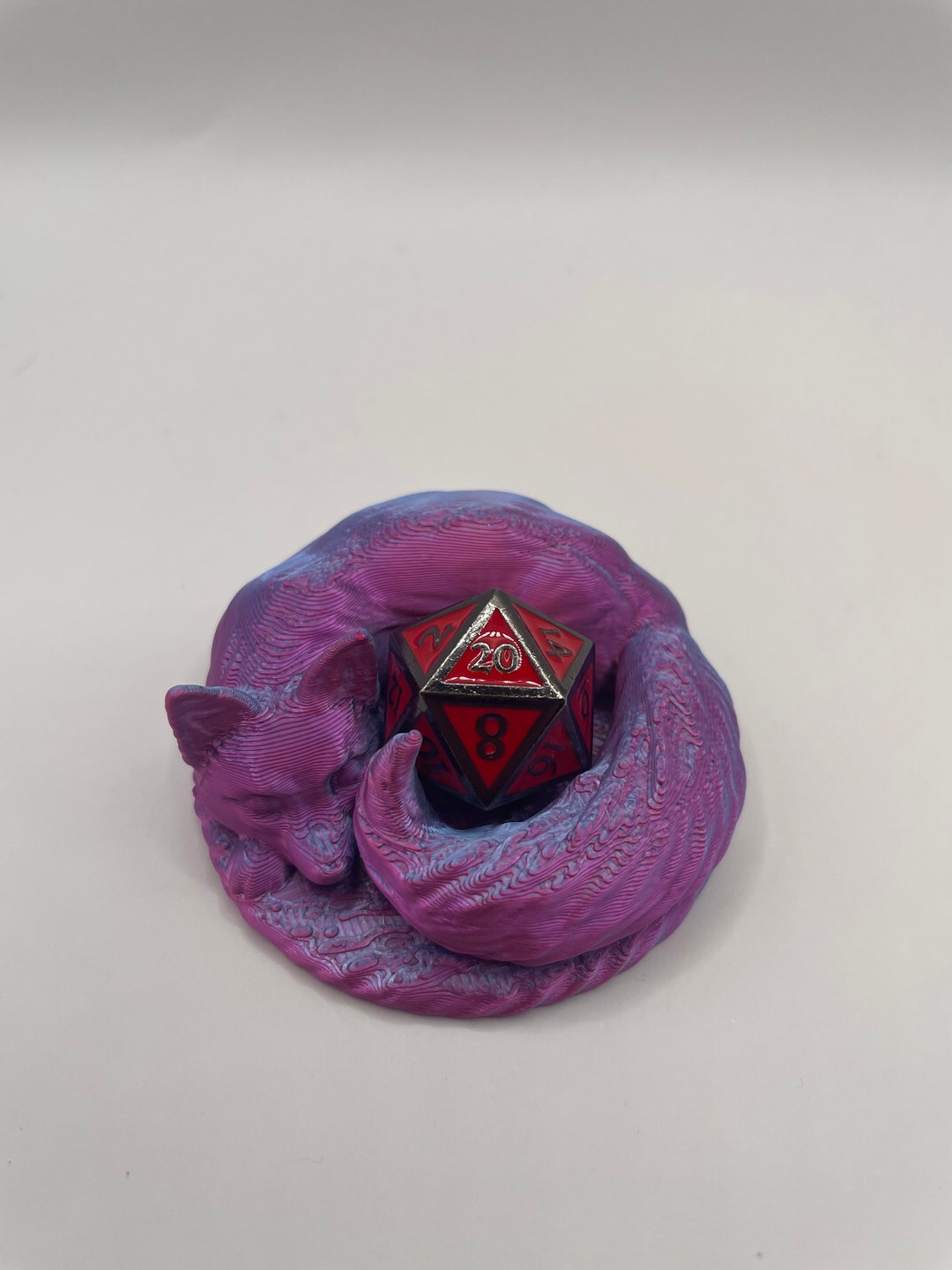Fox Dice Guardian 3D Printed, Fox Dice Holder, Fox Dice Tray, Fox Lover ...
