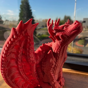 3D Printed Dragon Christmas Tree Topper: Unique Holiday Decor - Etsy