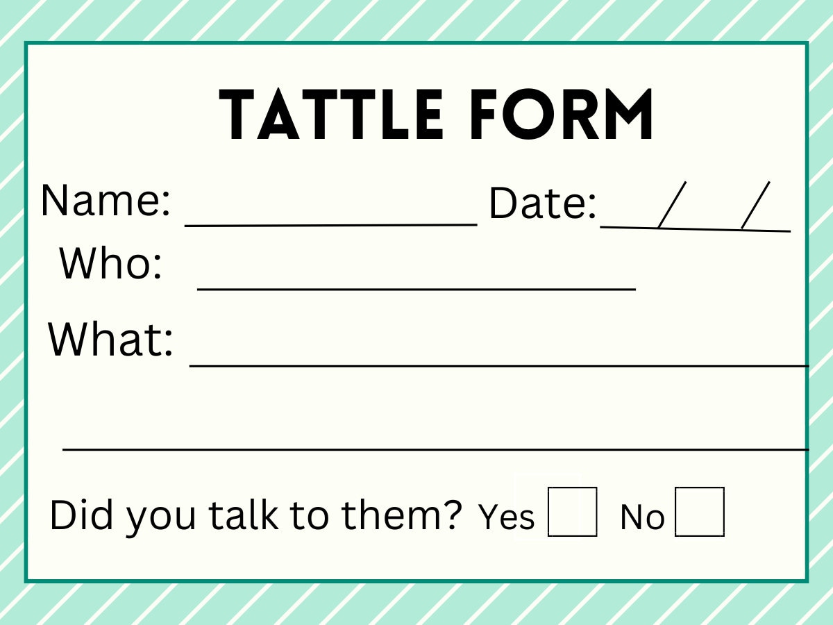 Tattle Form - Etsy