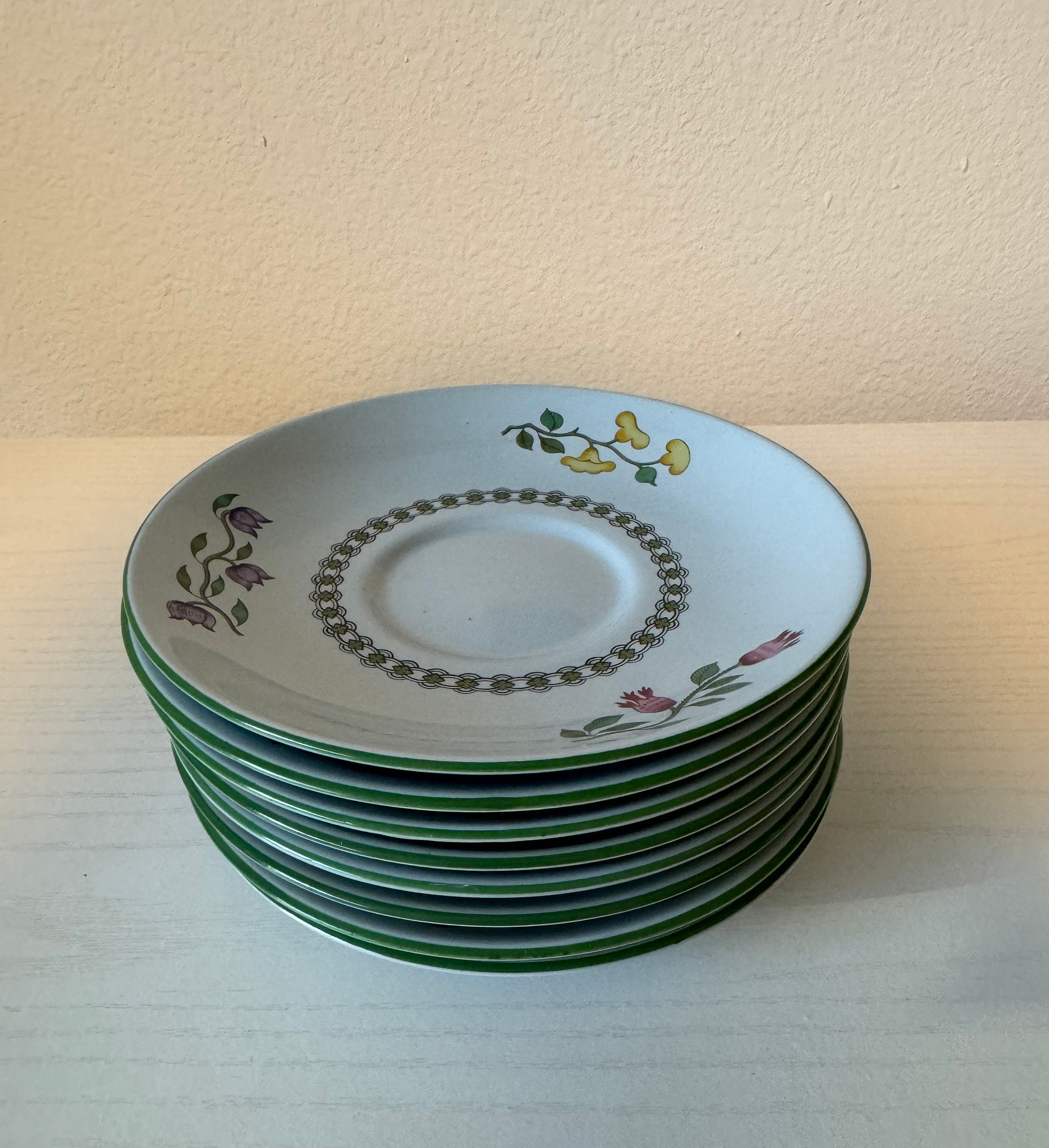 Vintage Spode Floral Summer Palace Saucers - Etsy