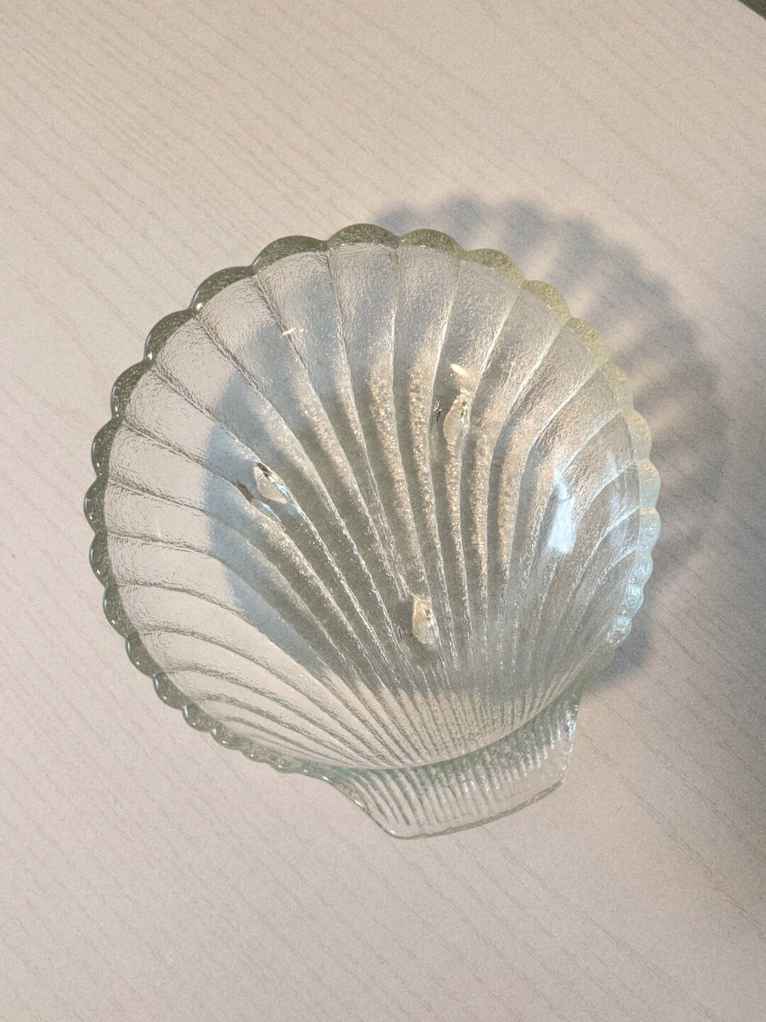 Vintage Seashell Glass Dish - Etsy