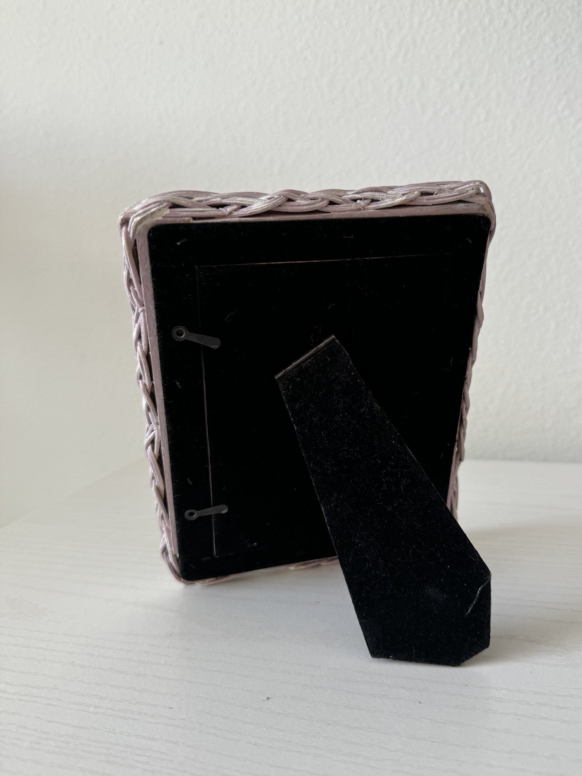 Vintage Lilac Rattan Wicker Picture Frame - Etsy