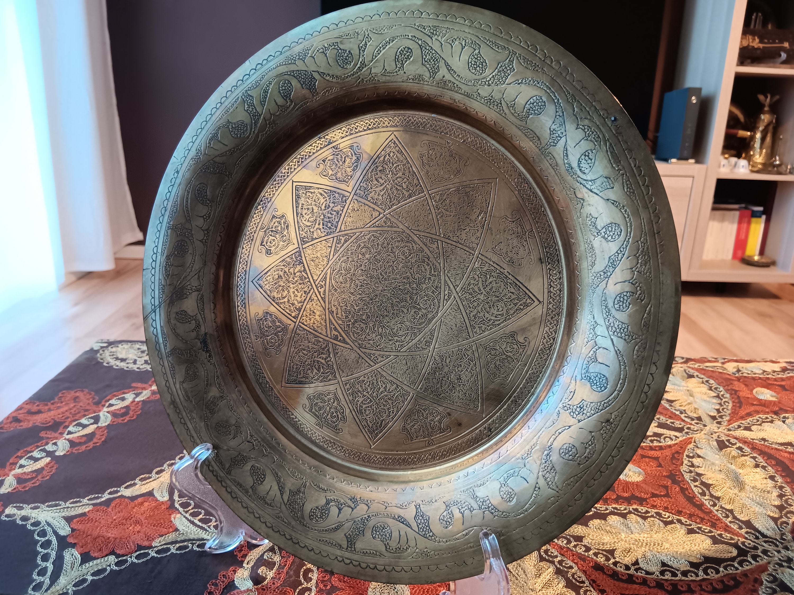 Unveil the Magic of Damascus: Oriental Brass Decorative Plates - Etsy