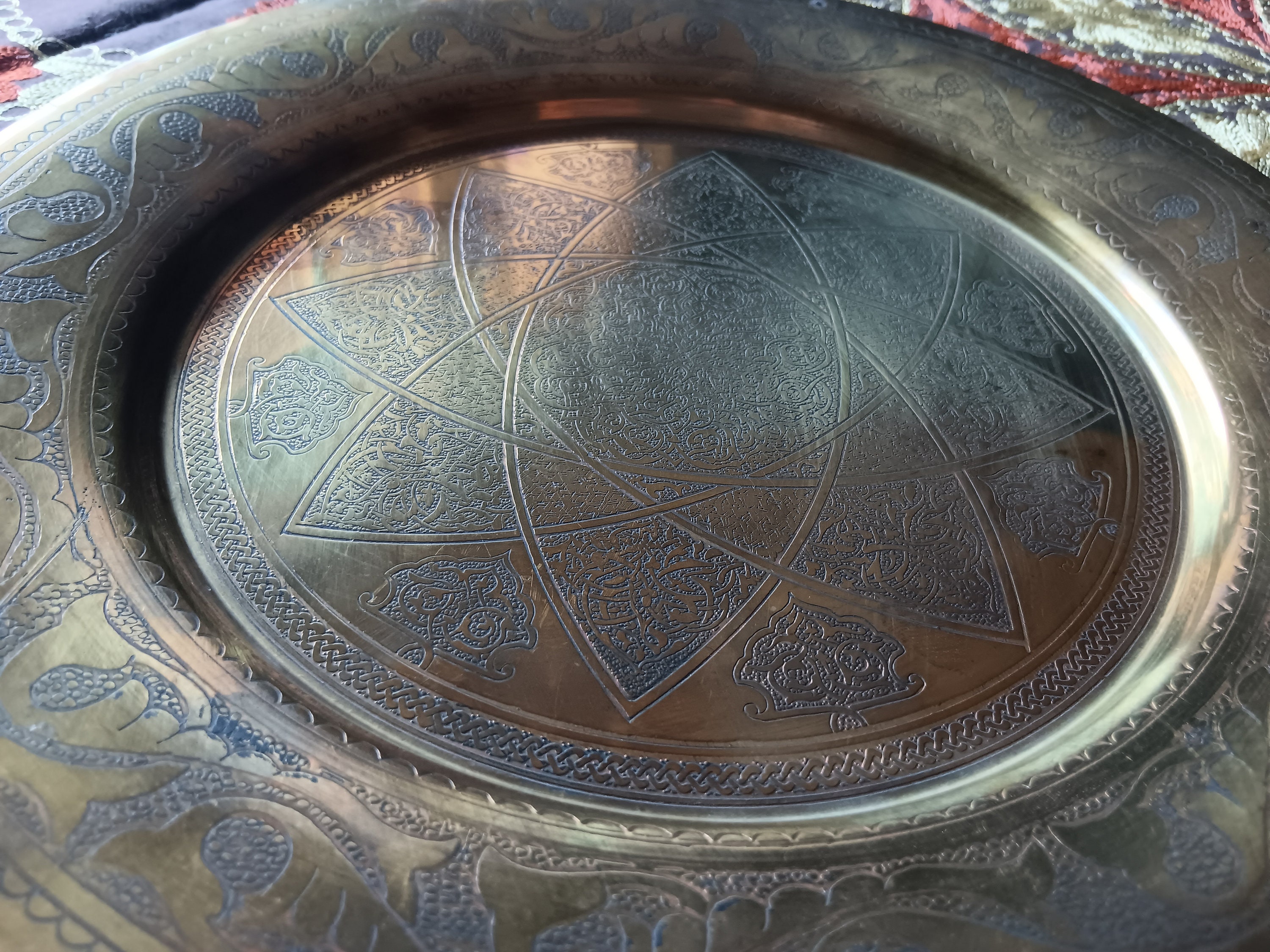 Unveil the Magic of Damascus: Oriental Brass Decorative Plates - Etsy