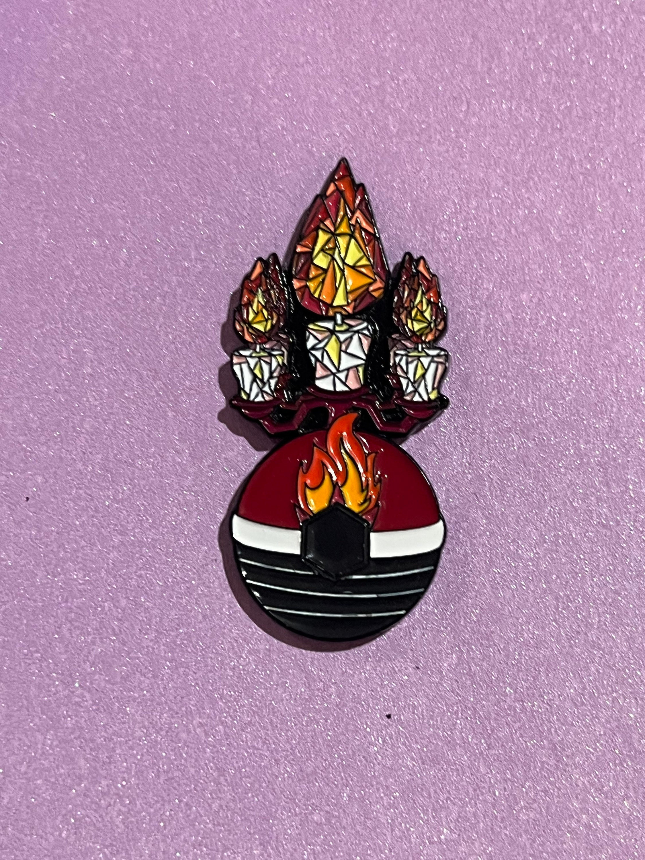 Tera Orb Pokeball Hard Enamel Pin Fire Type - Etsy
