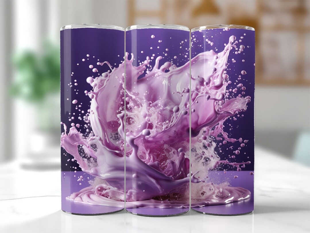 Purple Splash 20oz Sublimation Tumbler Designs Size 9.2 X - Etsy