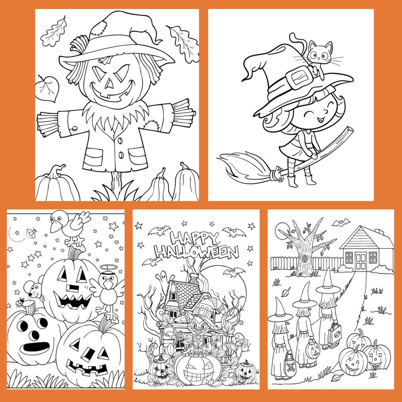 Creepy Halloween Animals Coloring Pages for Adults, Grayscale Coloring ...