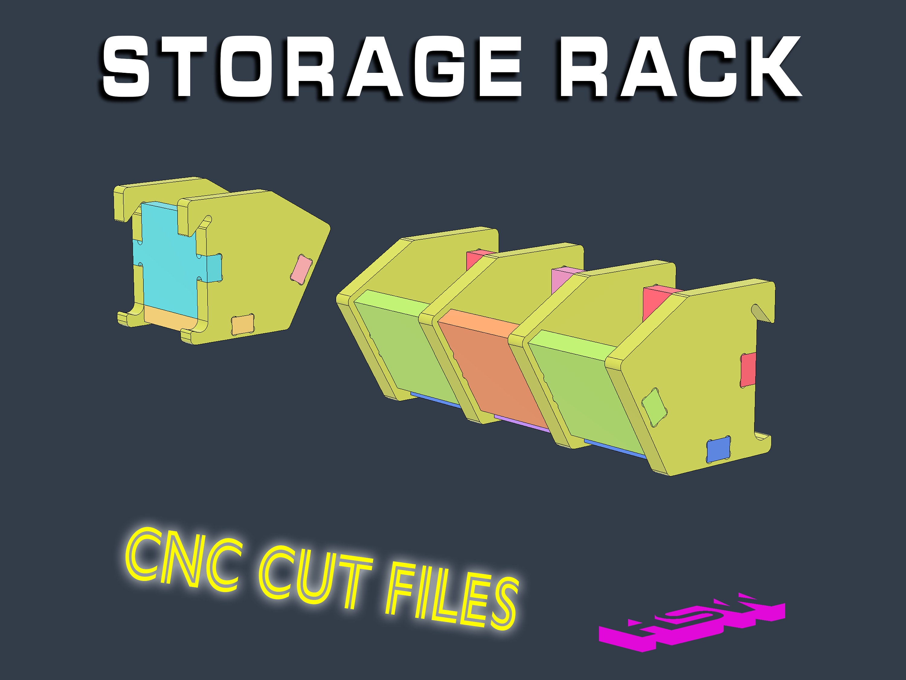 CNC Storage Rack French Cleat Files Download Parametric Design ...