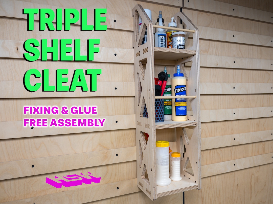 CNC Triple Shelf French Cleat Files Download Parametric Design ...