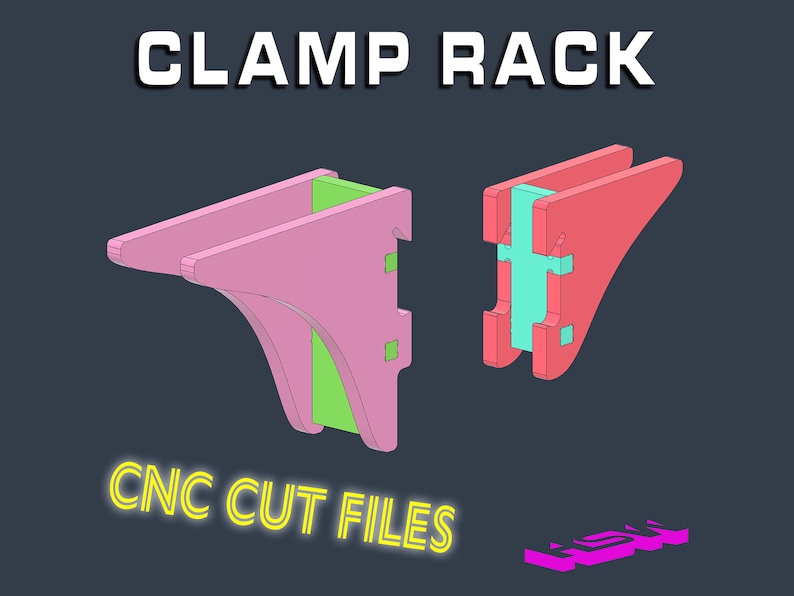 CNC Clamp Rack Set French Cleat Files Download Parametric Design ...