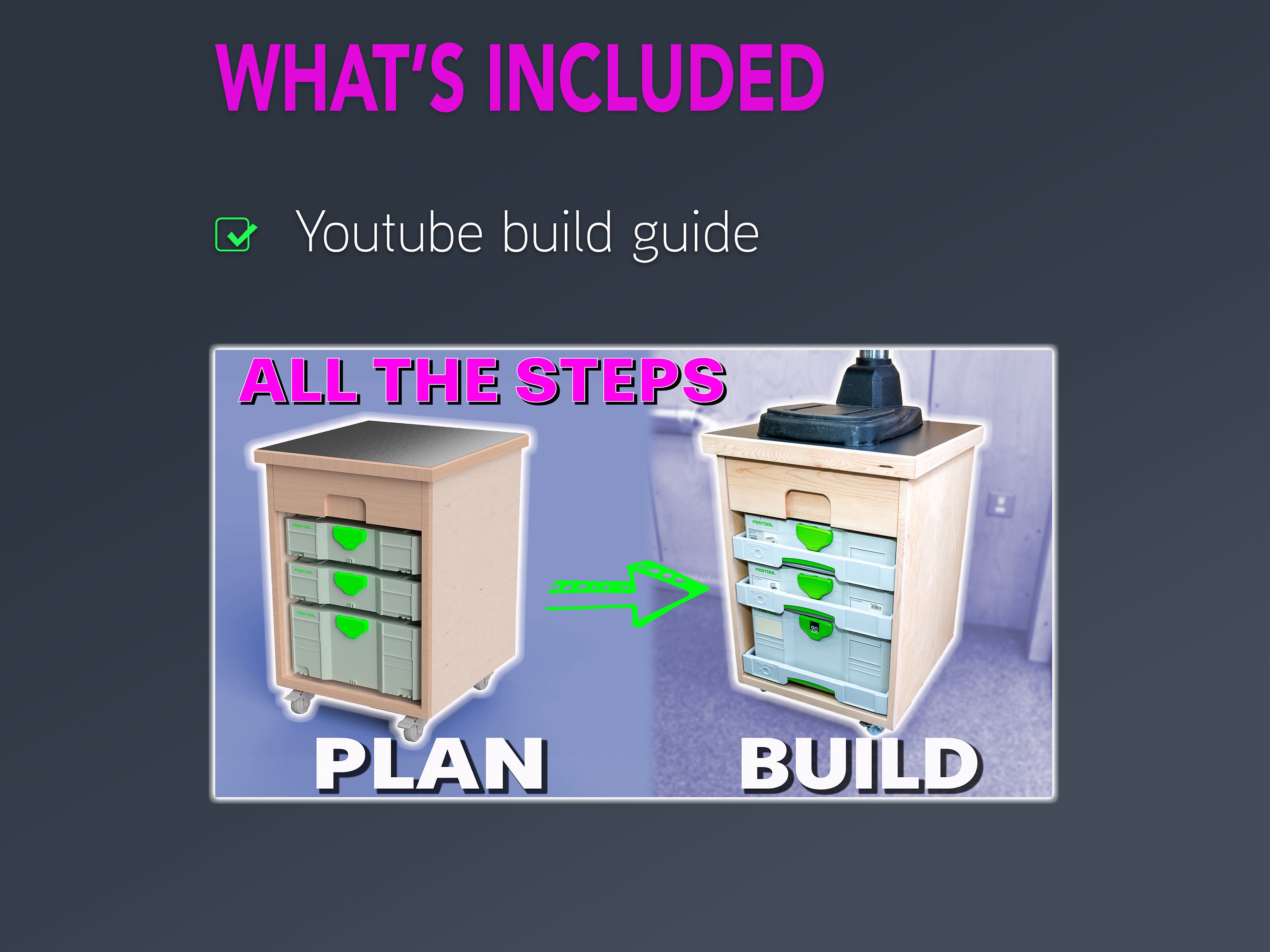 Mobile Shop Cart Build Plans Metric Download Woodworking Project Tool ...