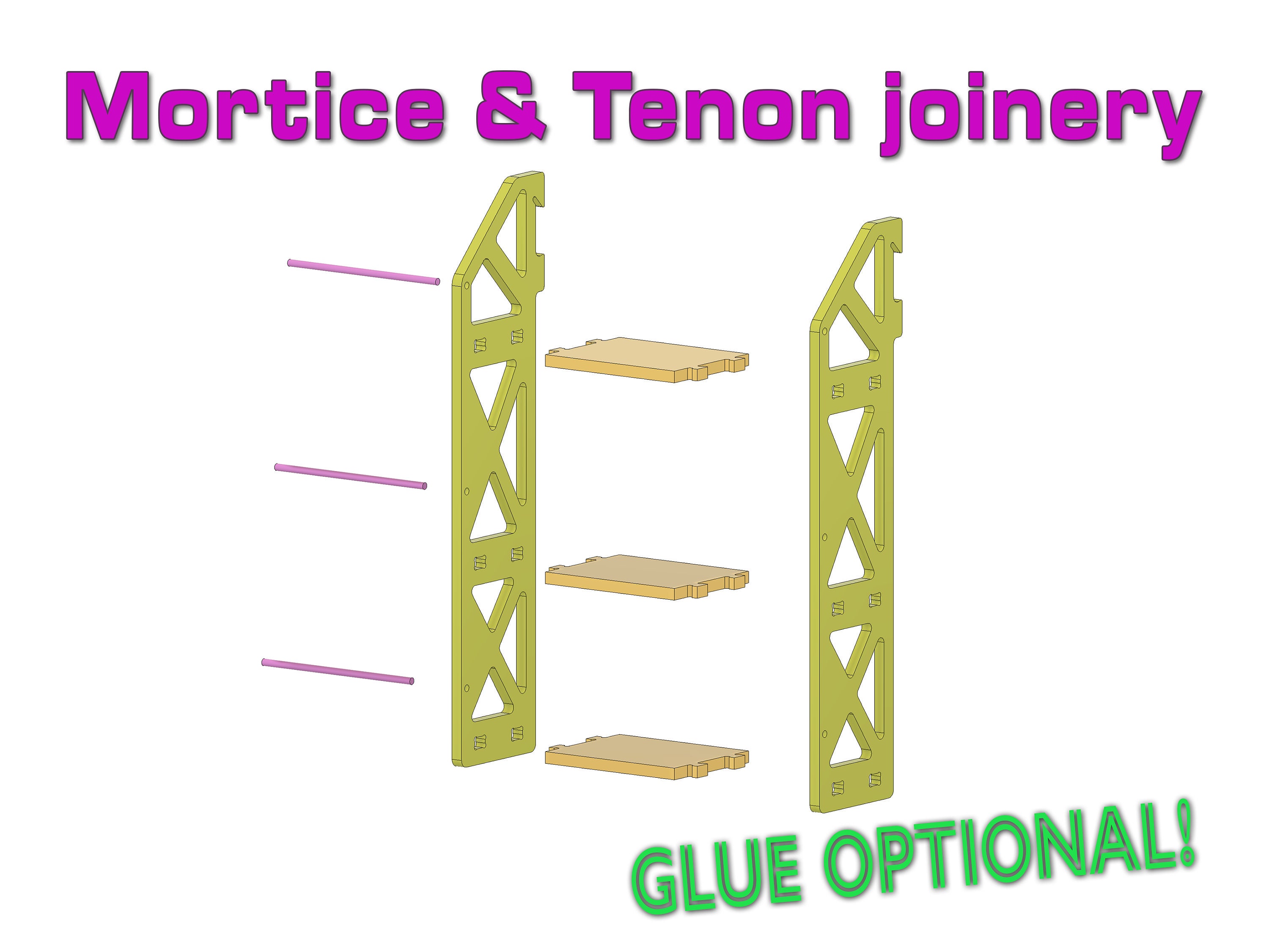 CNC Triple Shelf French Cleat Files Download Parametric Design ...