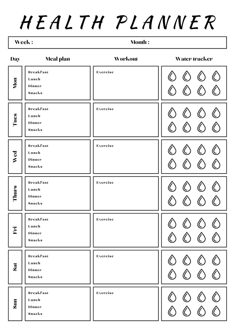 Mental Health Planner, Editable Template, Anxiety Tracker Template ...