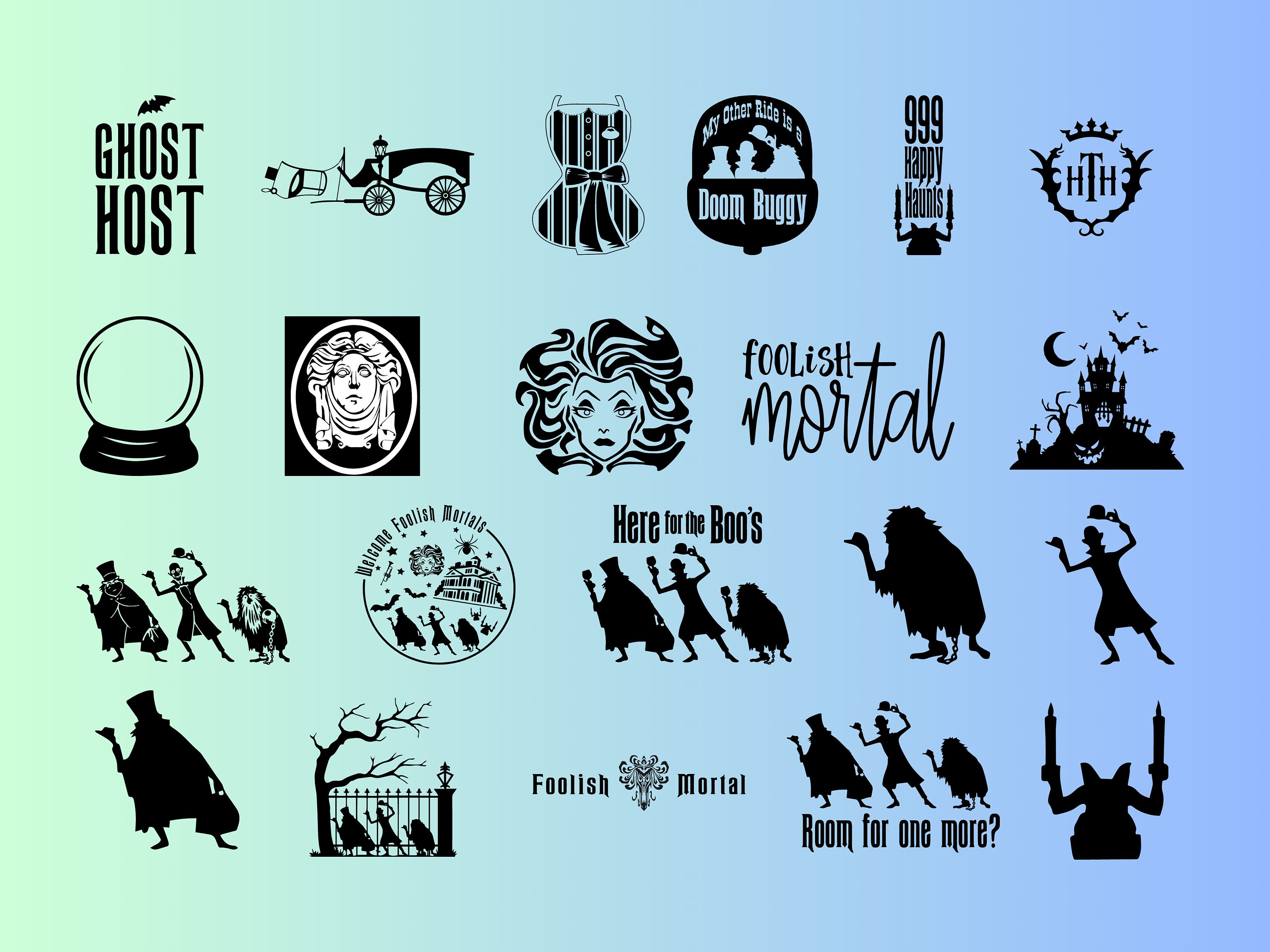Haunted Mansion Svg Bundle, Halloween Svg, Haunted Mansion, Foolish ...