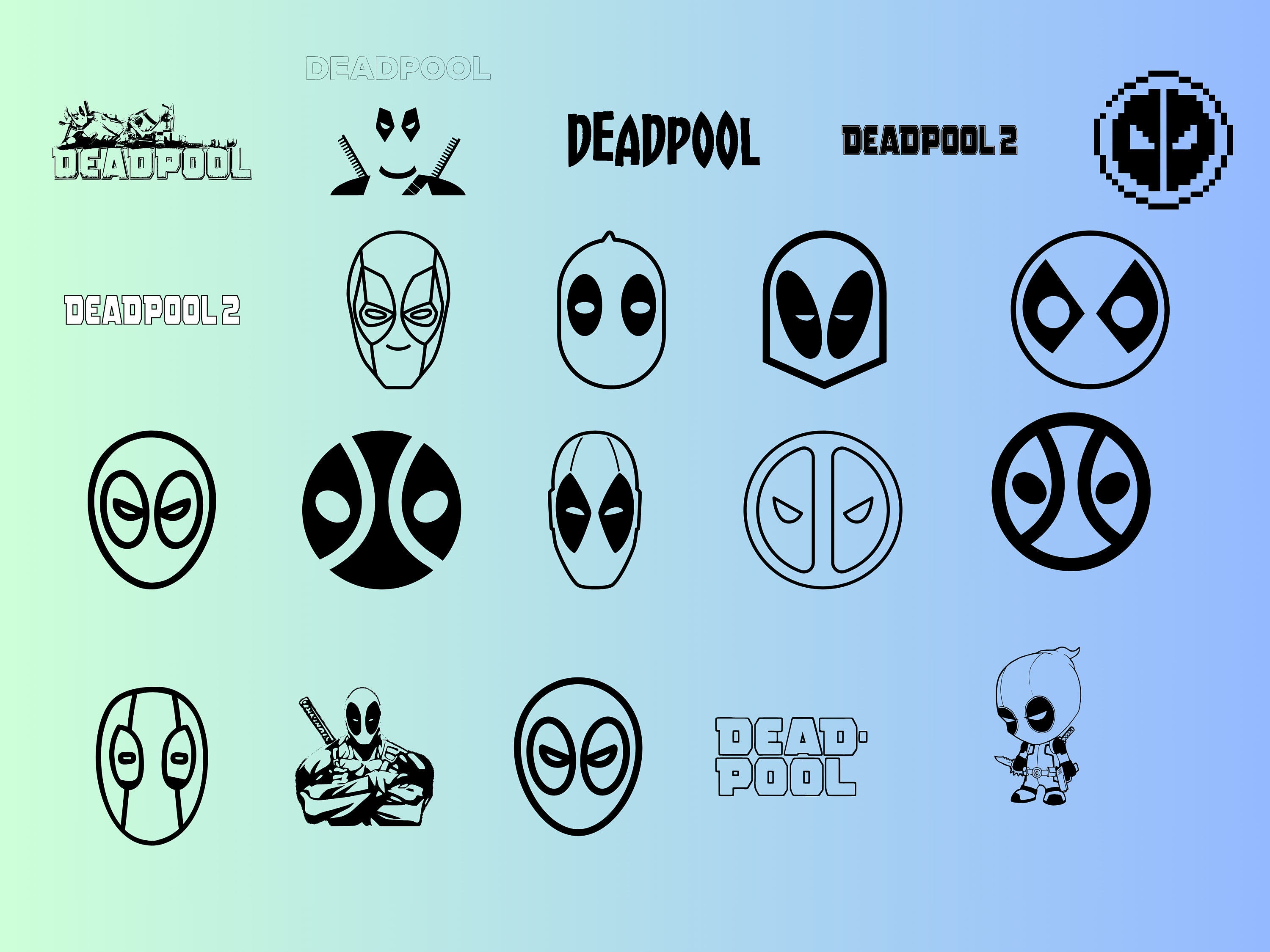 Paquete Deadpool Svg, Deadpool Png, Superhéroe Svg, Bebé Muerto Svg ...