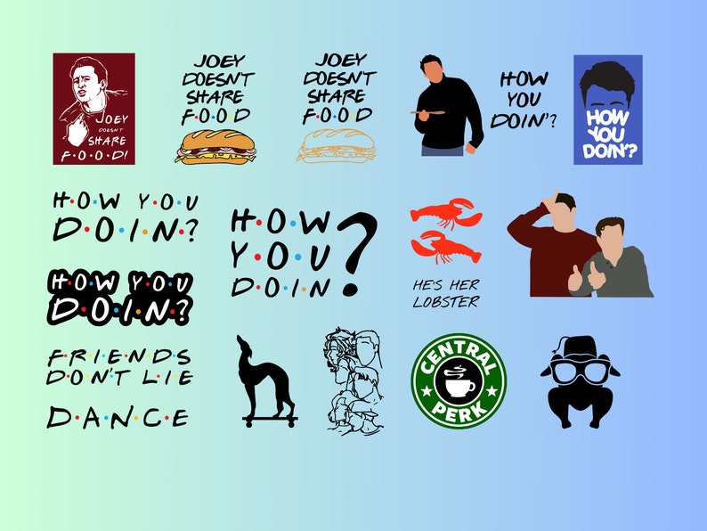 Friends Svg,friends TV Show Bundle, Layered Files,cricut Svg Files,svg ...