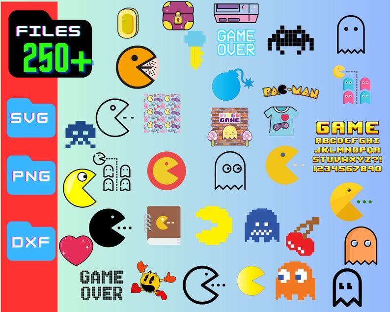 Paquete en capas Svg, Clipart, Svg para Cricut, Retro Game Svg, Game ...