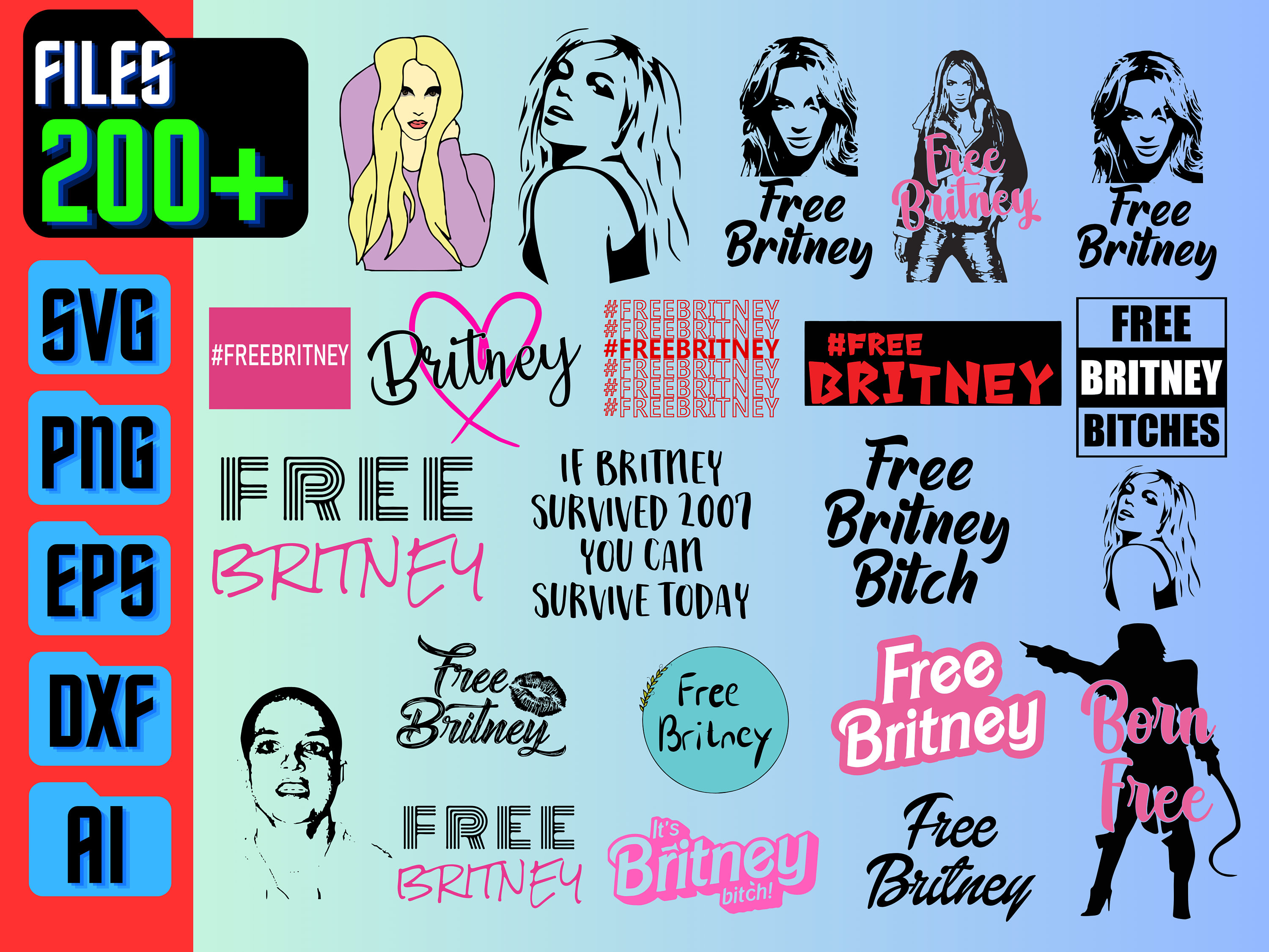 200 Free Britney Files, Free Britney Svg, Freebritney Hashtag Svg, Save ...