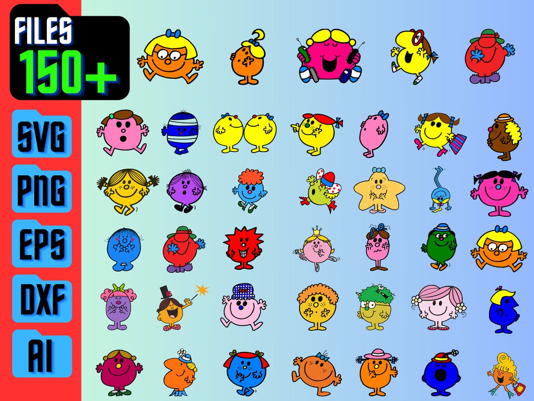 New Little Miss Svg, Bundle Funny Cartoon, Joke Gift, Funny Sublimation ...