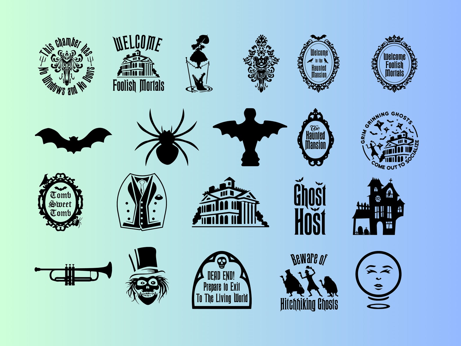 Haunted Mansion Svg Bundle, Halloween Svg, Haunted Mansion, Foolish ...