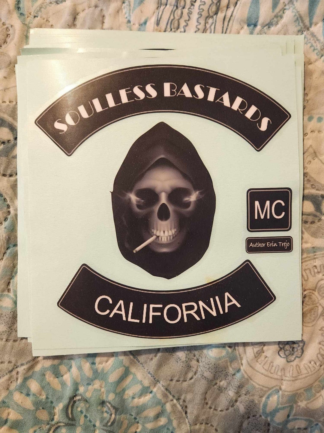 Soulless Bastards MC Rub on Stickers Large Size - Etsy