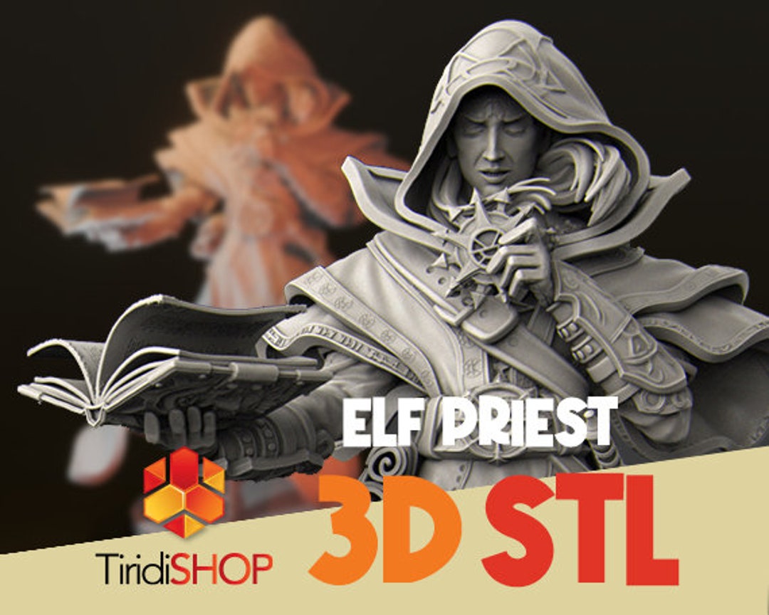 Elf Priest 3d STL File - Etsy