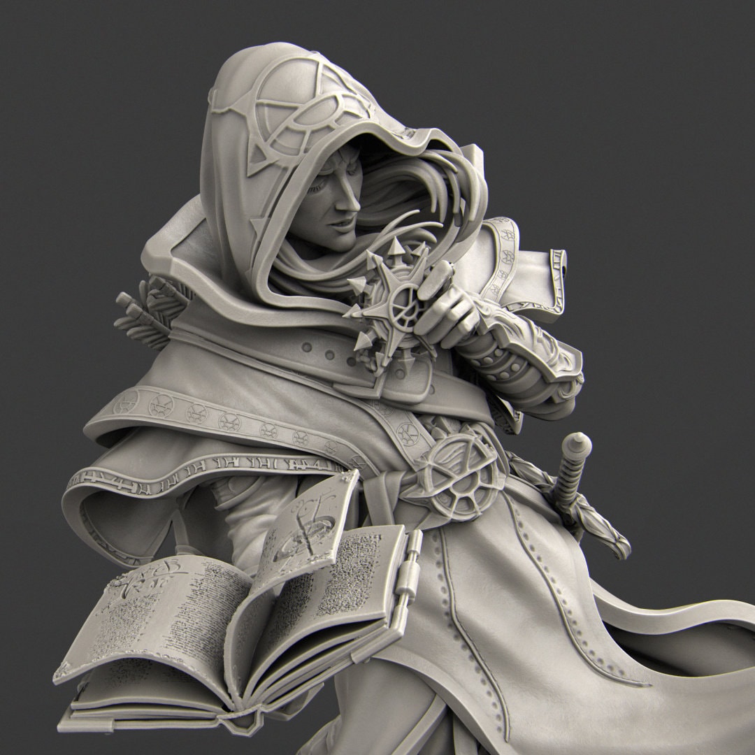 Elf Priest 3d STL File - Etsy