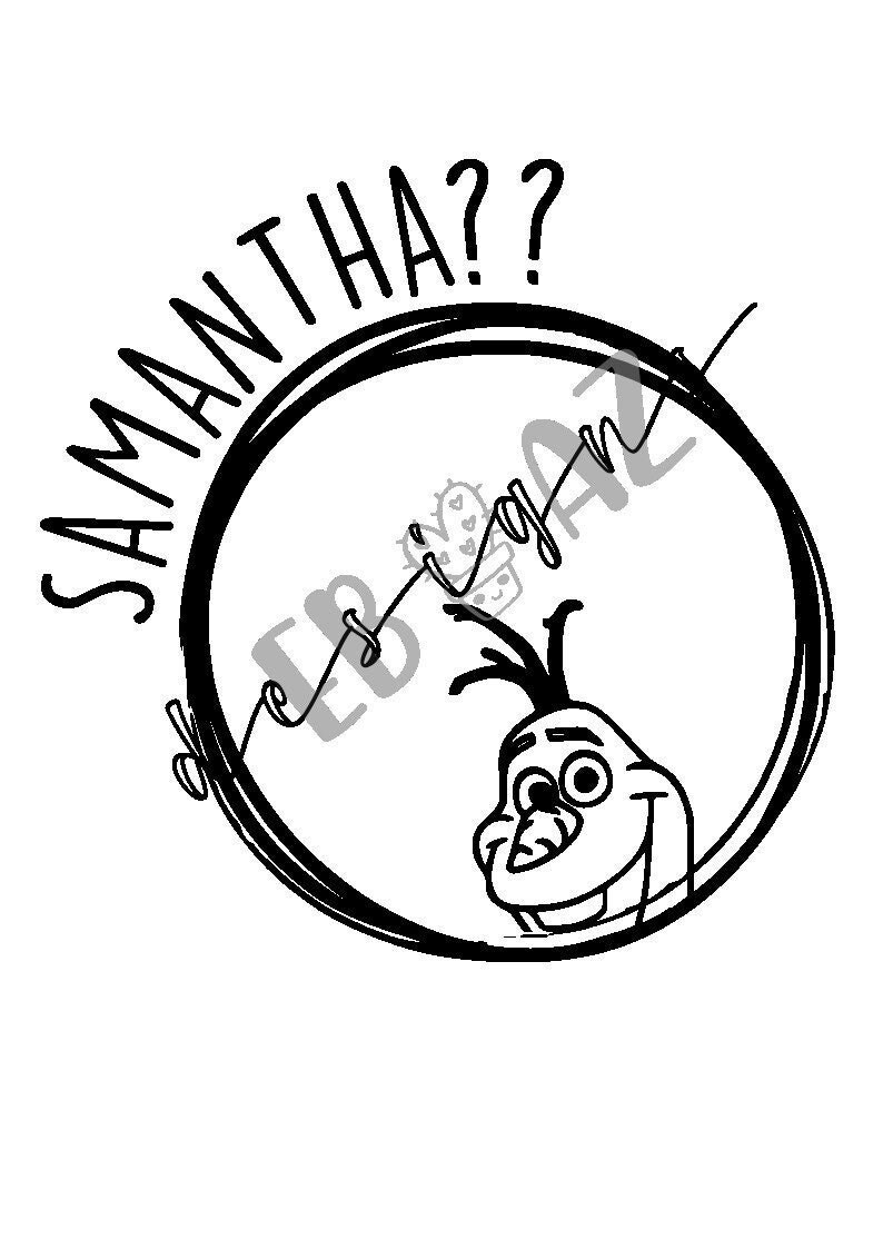 Olaf Samantha Svg - Etsy