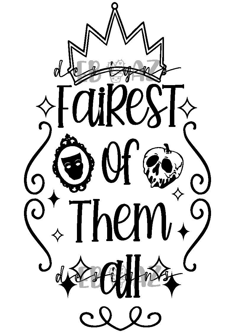 Fairest of Them All Svg - Etsy