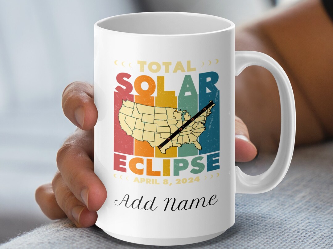 Personalized Total Solar Eclipse 2024 Mug,custom Name Gift, Eclipse ...