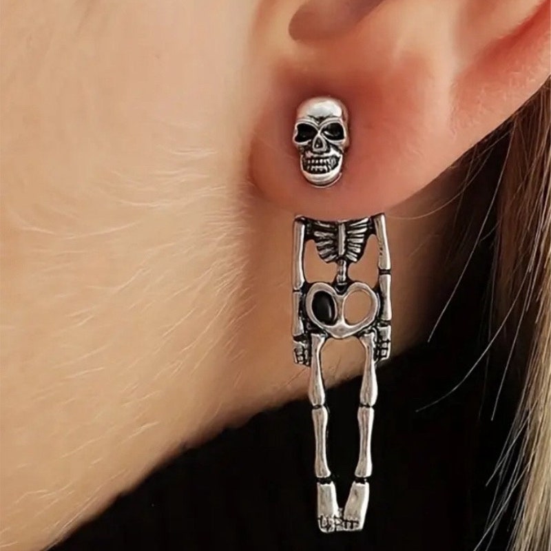 Skeleton Earrings - Etsy