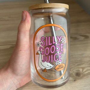 Silly Goose Juice Glass Tumbler, Funny Gift, Silly Goose Mug, Iced ...