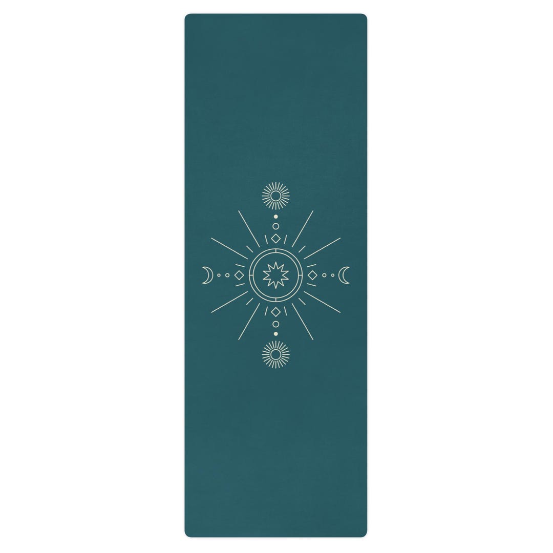 Celestial Yoga Mat | Sun and Moon Phase Yoga Mat | Chakra and Mandala ...