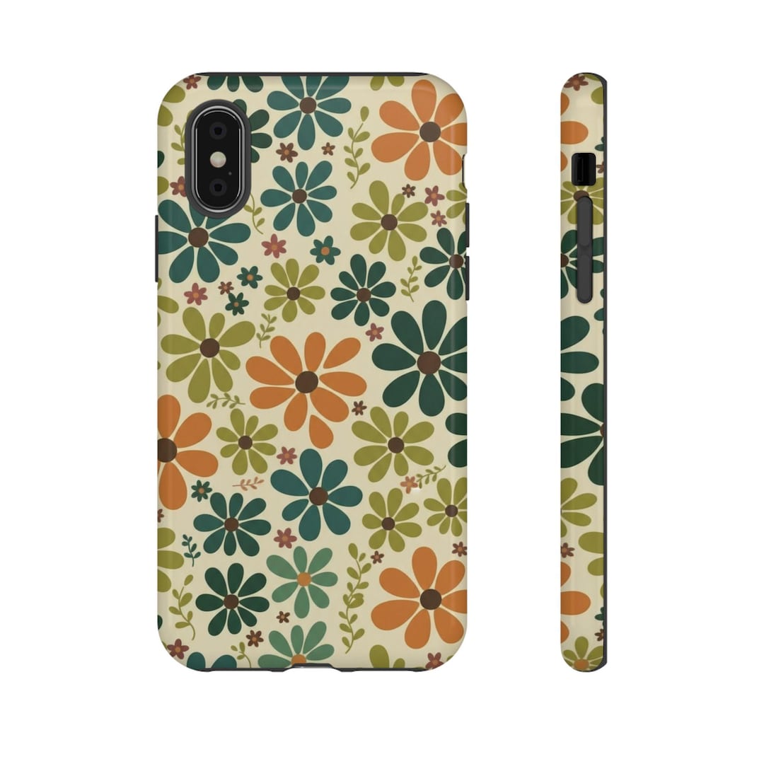 Retro Abstract Floral Print Pattern Phone Case for Iphone, Google Pixel ...
