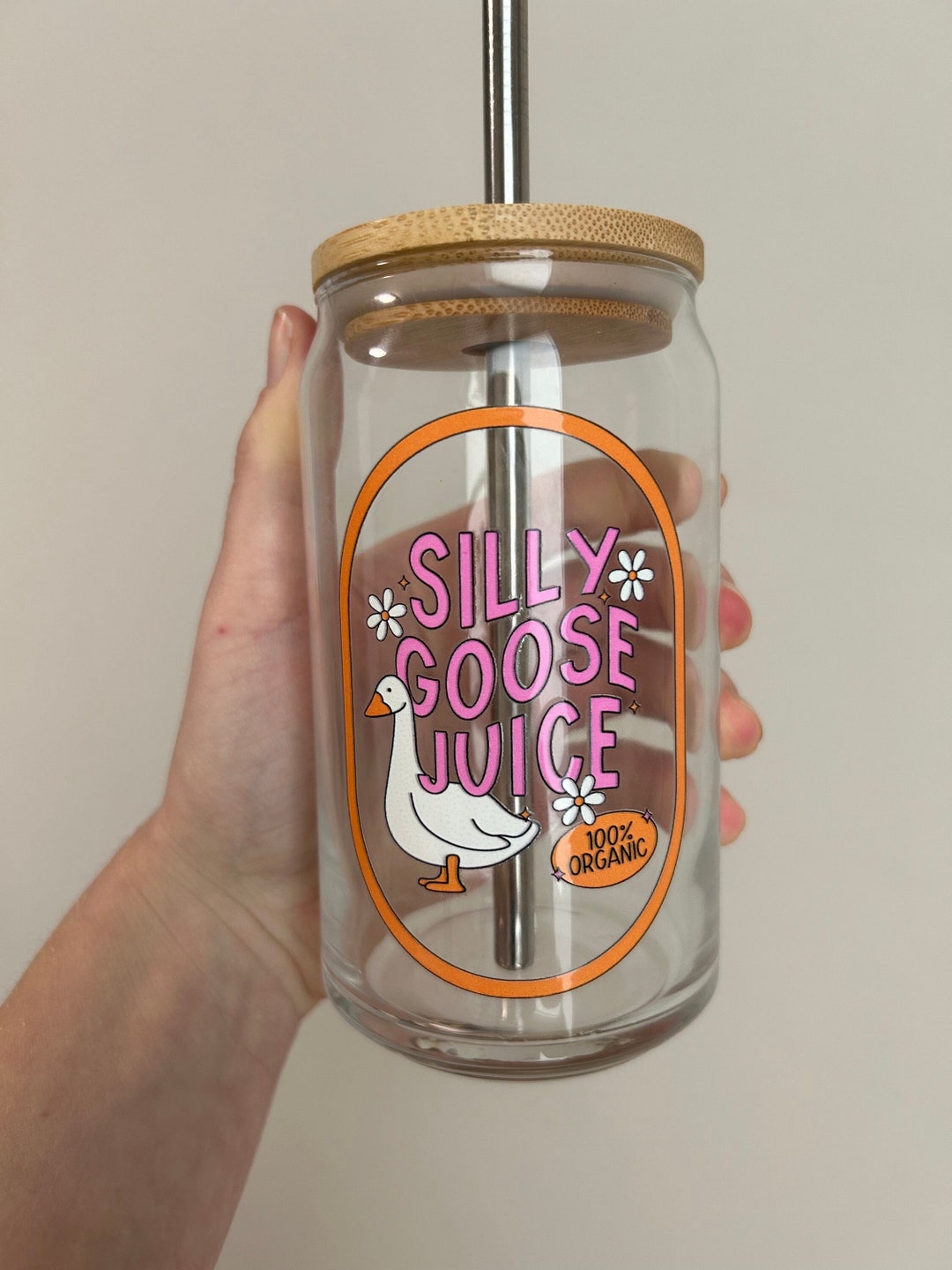 Silly Goose Juice Glass Tumbler, Funny Gift, Silly Goose Mug, Iced ...