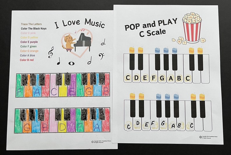 Preschool Music Worksheets, Preschool Piano Theory, Preschool Music ...